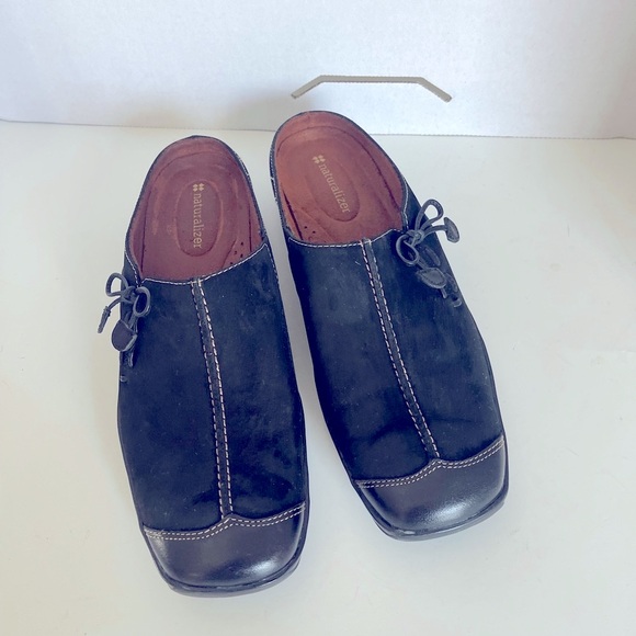 Naturalizer | Shoes | Naturalizer Womens Black Suede Slipon Mules Shoes ...